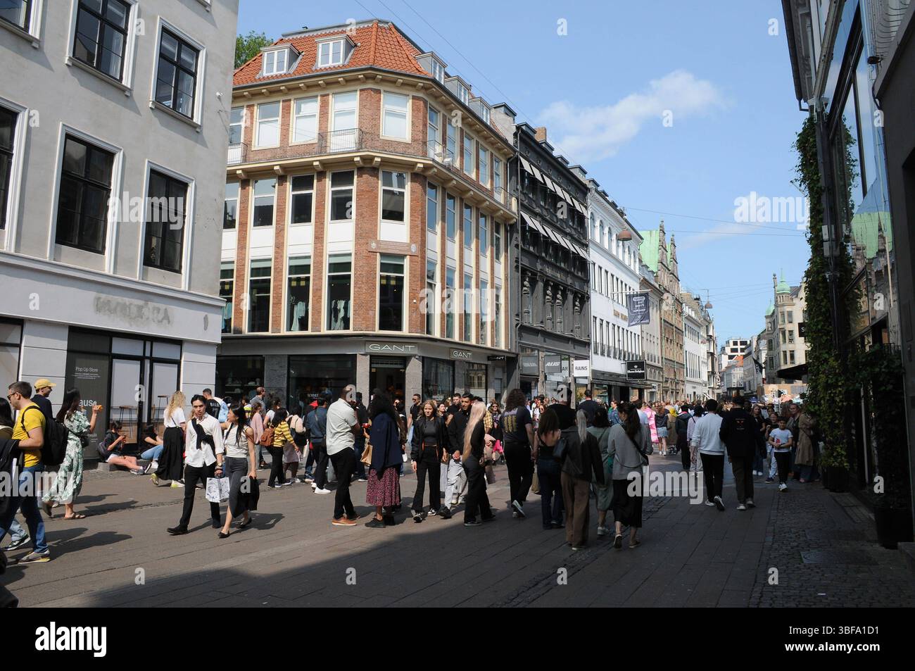 Copenhagen/ Denmark/31 MAY 2025/View of stroget danish finacial street ...