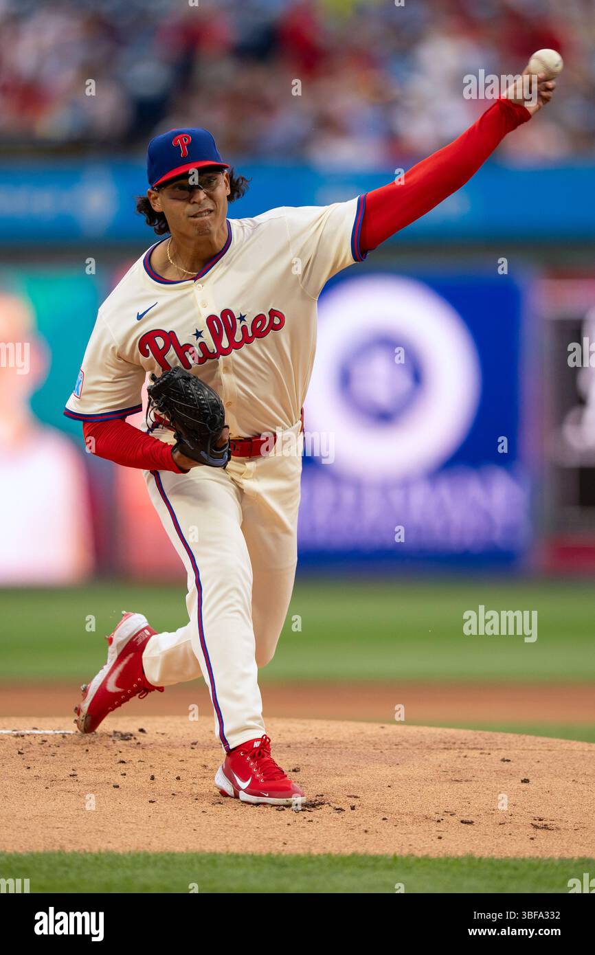 Philadelphia Phillies starting pitcher Jesus Luzardo delivers during ...