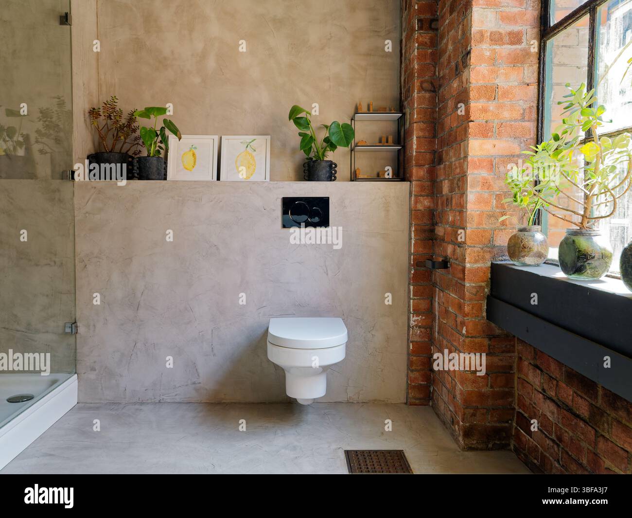 Microcement bathroom images Stock Photo - Alamy