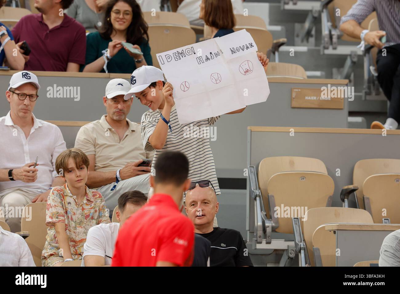 Paris, Paris, France. 31st May, 2025. Fan of Novak Djokovic (SRB) in ...