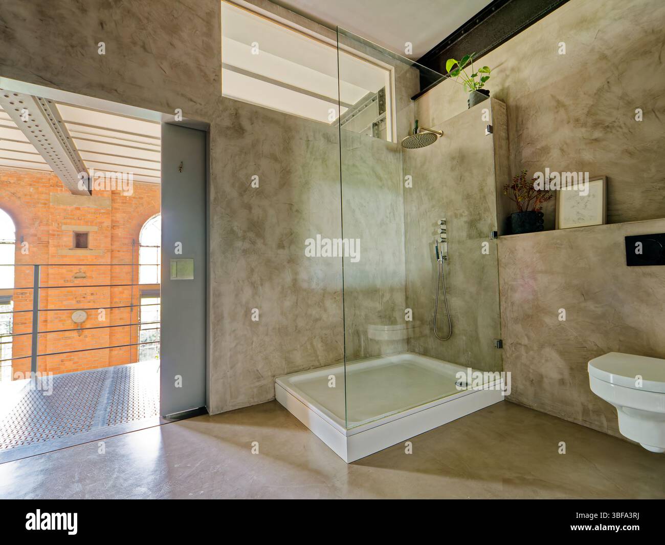 Microcement bathroom images Stock Photo - Alamy