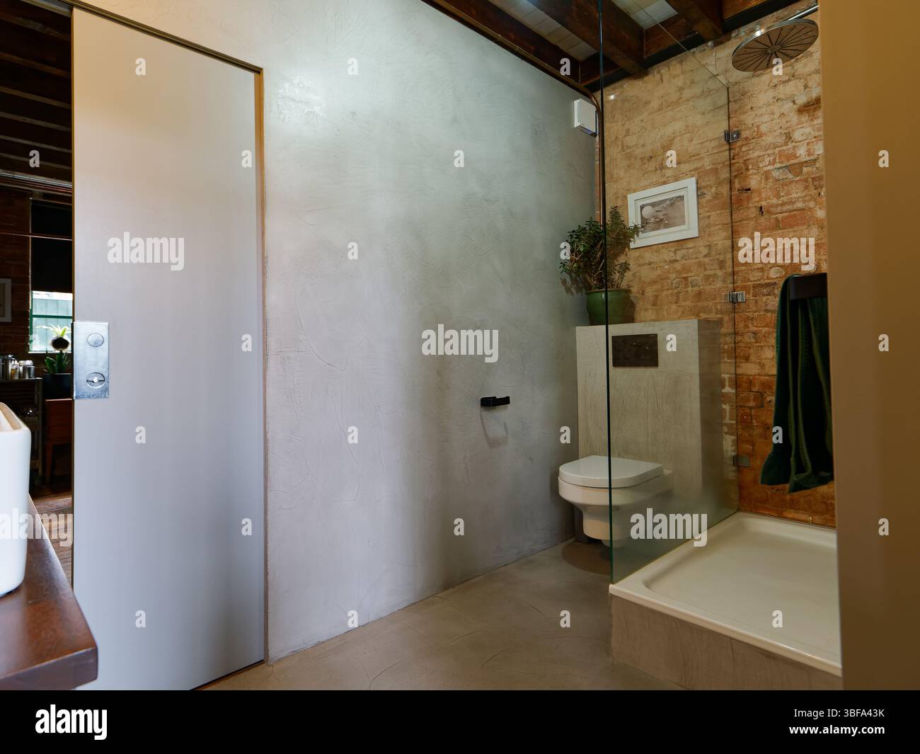 Microcement bathroom images Stock Photo - Alamy