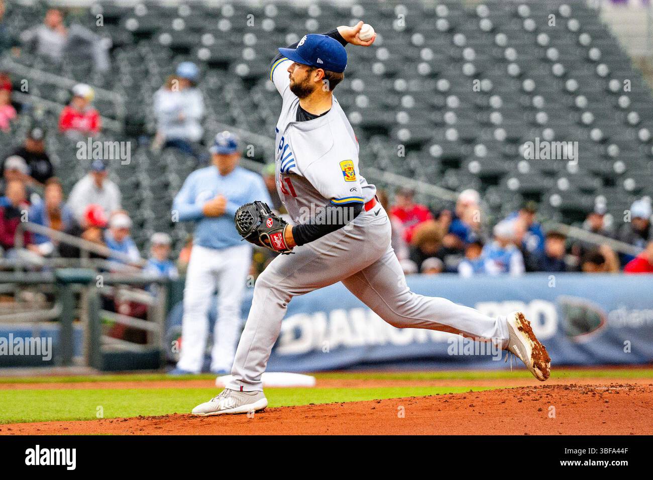 May 27, 2025 - Omaha, NE U.S. - St. Paul Saints starting pitcher Cory ...
