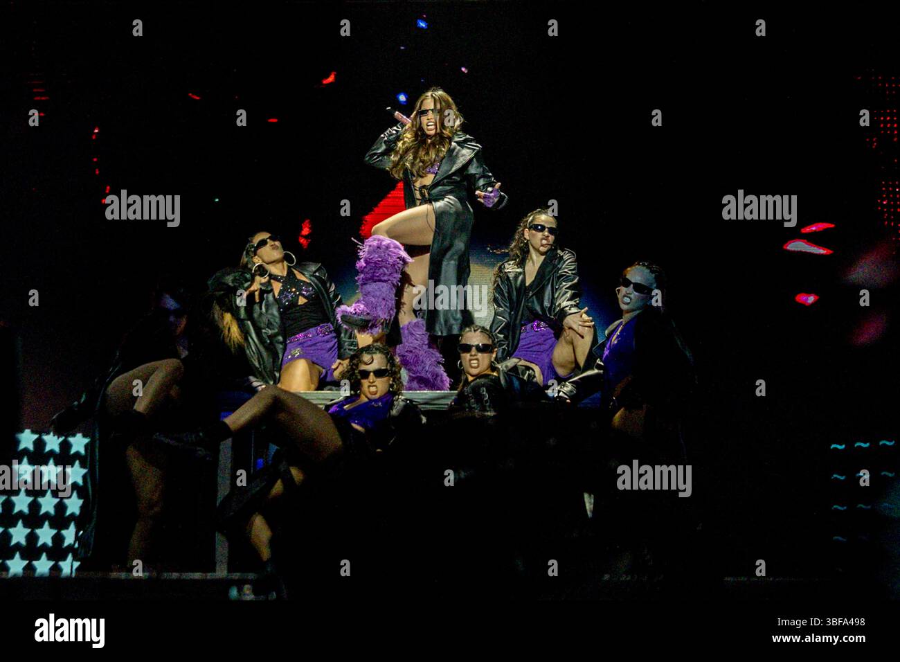 The Argentine singer Emilia Mernes, during her concert at the Movistar ...