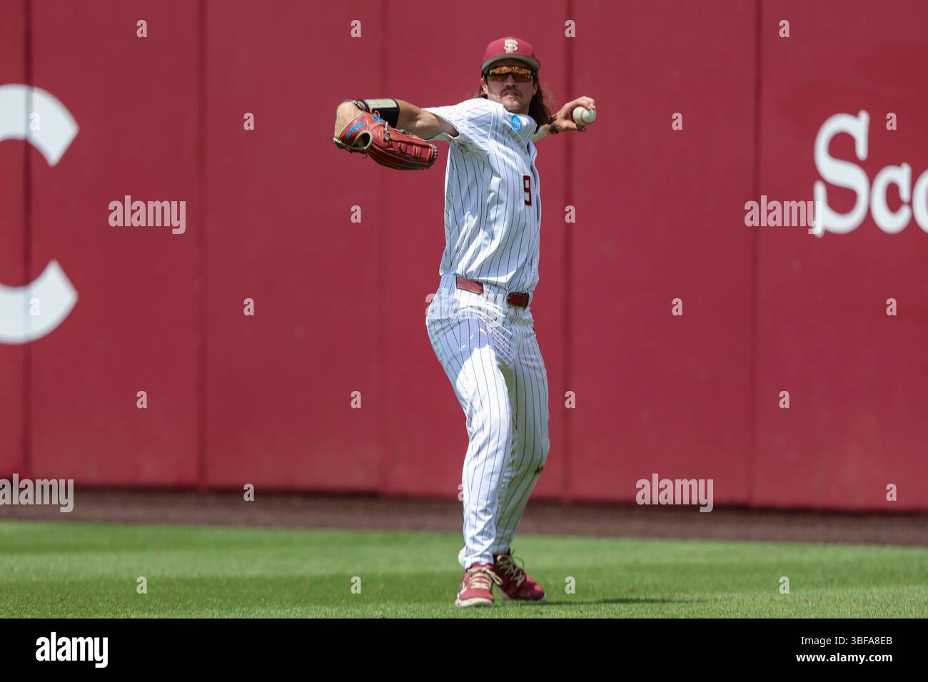 Florida State outfielder Gage Harrelson (9) in action during an NCAA ...