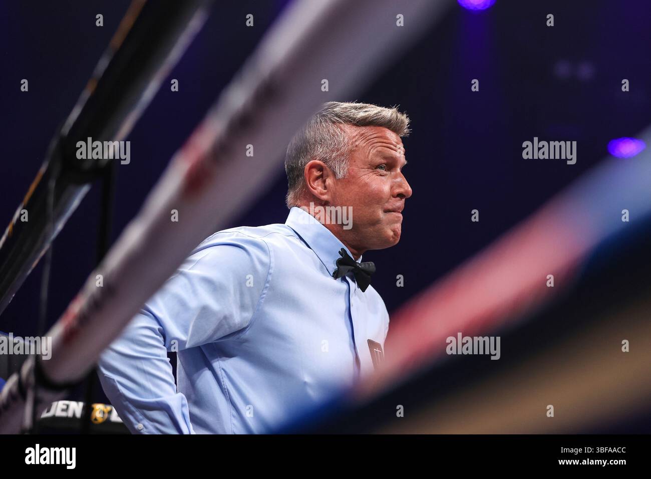 May 30, 2025: Referee Tom Taylor in the ring during the Golden Boy ...
