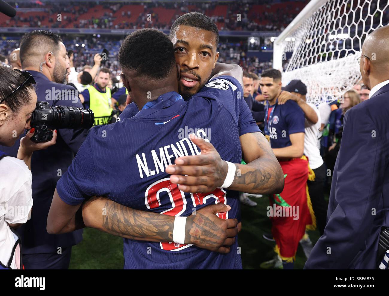 Munich, Germany. 31st May, 2025. Presnel Kimpembe of Paris St Germain ...