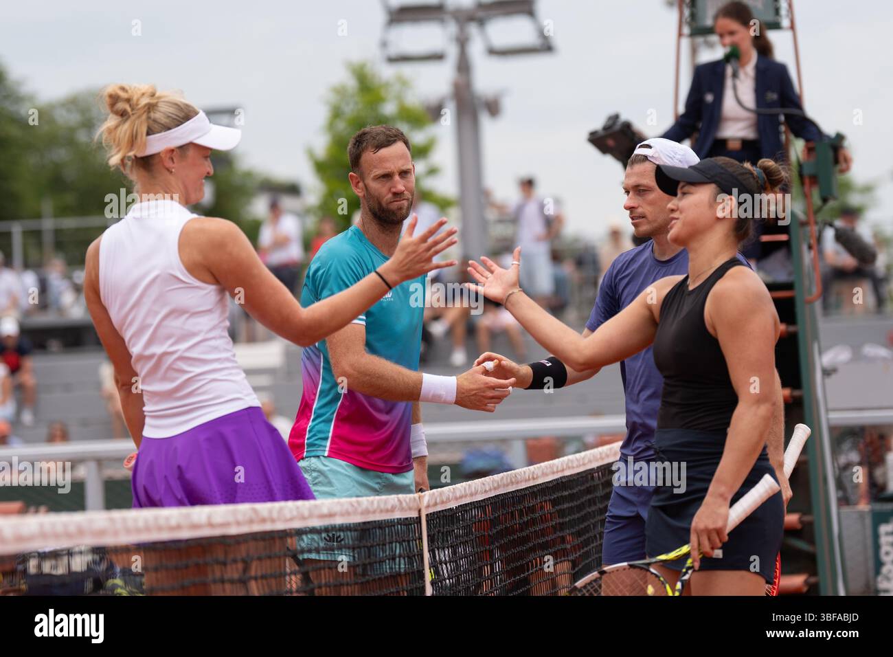 PARIS, FRANCE - MAY 31: Michael Venus of New Zealand, Erin Routliffe of ...