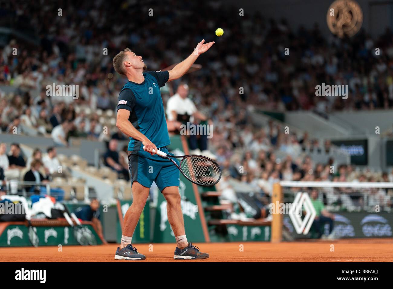 PARIS, FRANCE - MAY 31: Filip Misolic of Austria during the French Open ...