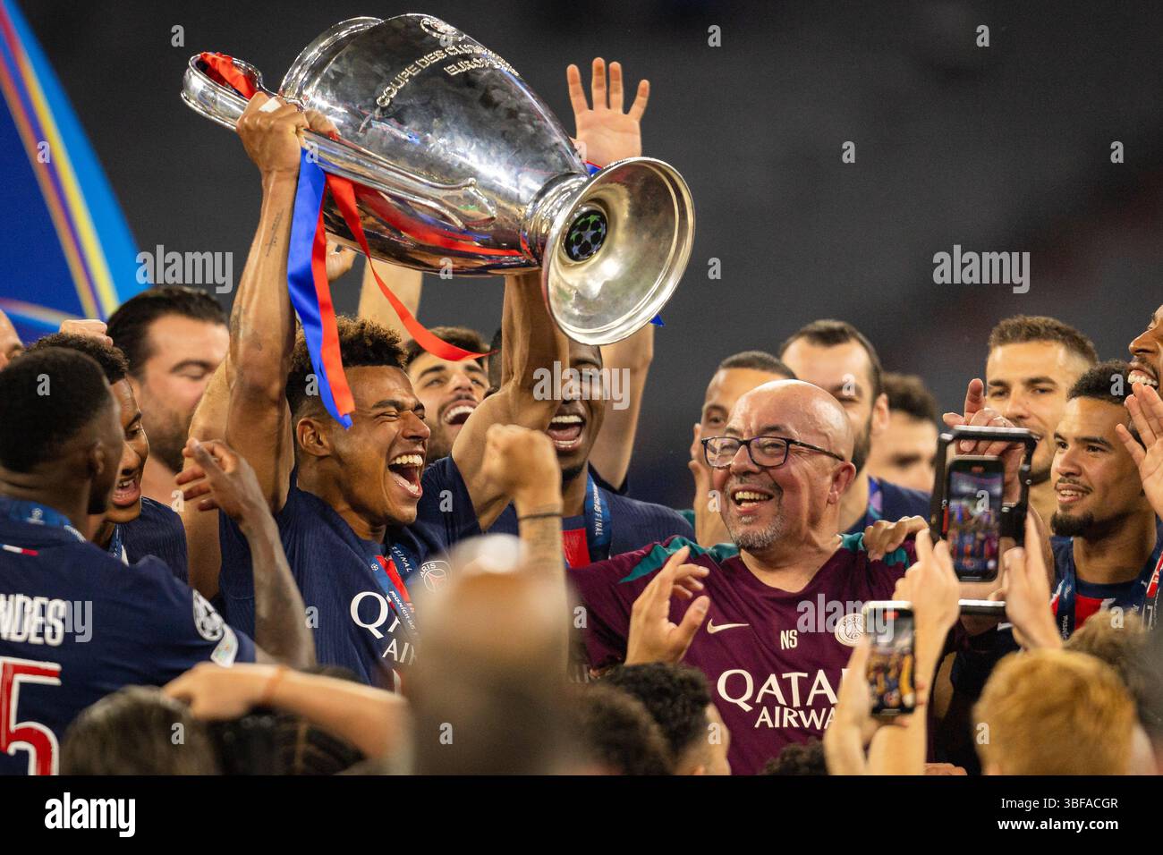Munich, Germany. 31st May, 2025. Desire Doue of Paris Saint-Germain ...
