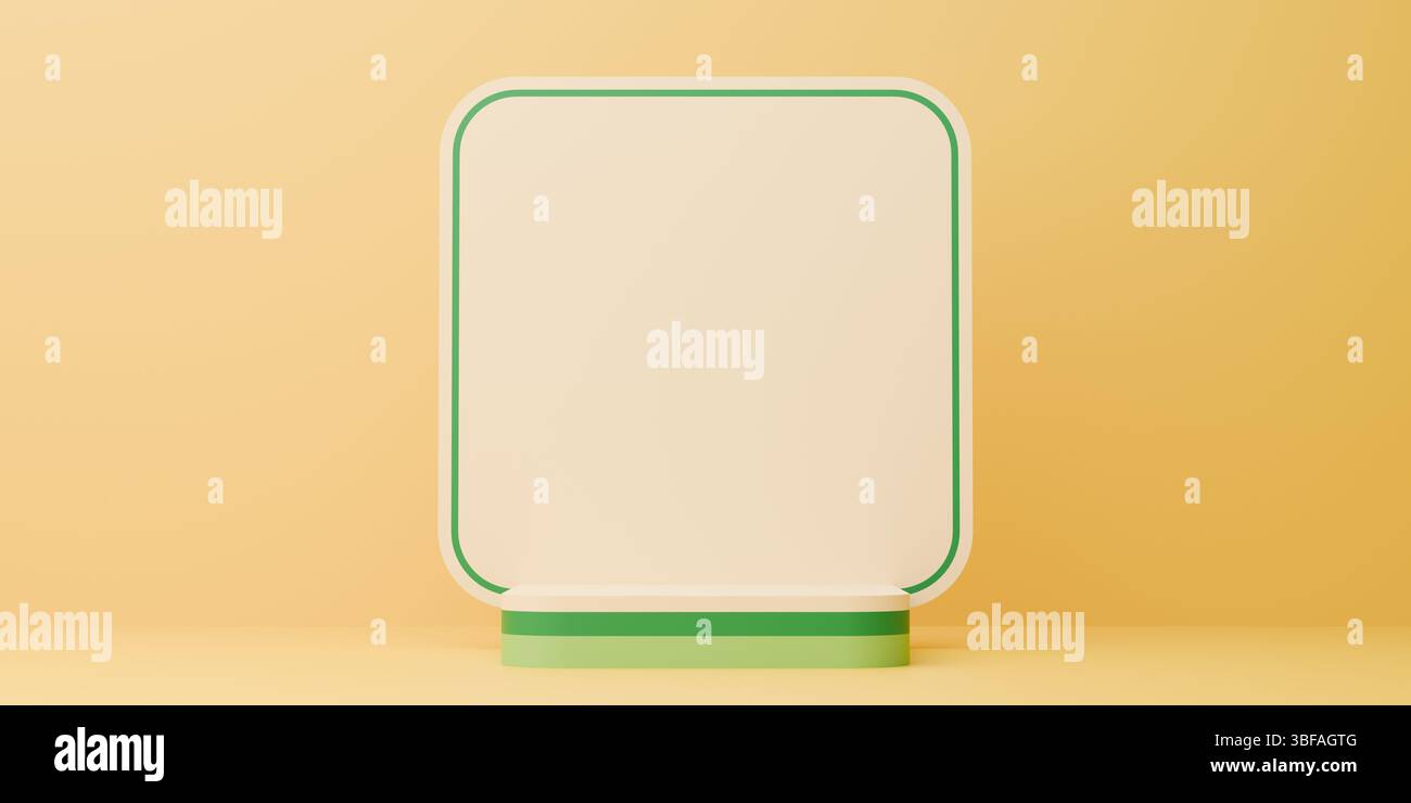 Radiant minimalism, a soft yellow backdrop embraces a clean, rounded ...