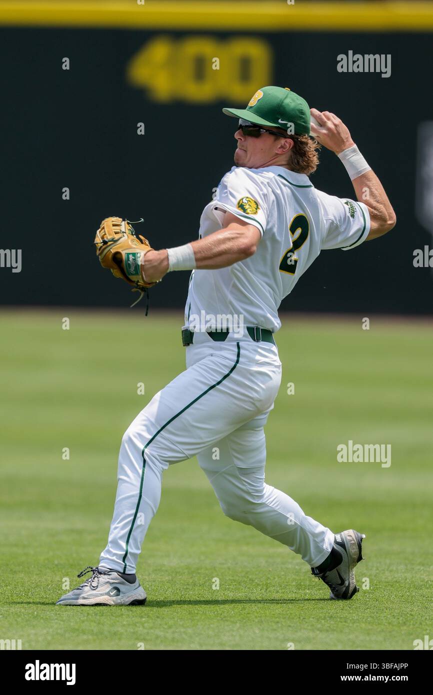May 31, 2025: North Dakota State Blake Timmons (2) prepares to make a ...