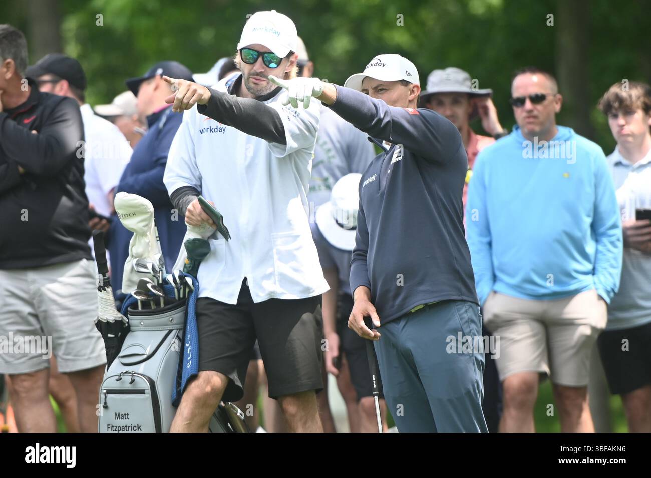 May 31, 2025: Matt Fitzpatrick (ENG) and his caddie Daniel Parratt ...