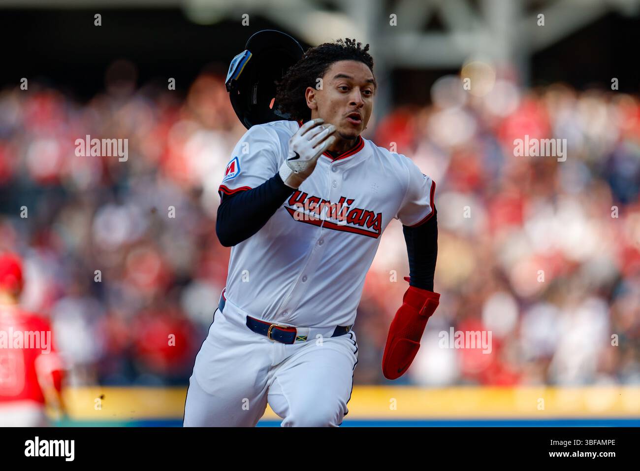 Cleveland, Ohio, USA. 31st May, 2025. Cleveland Guardians catcher Bo ...