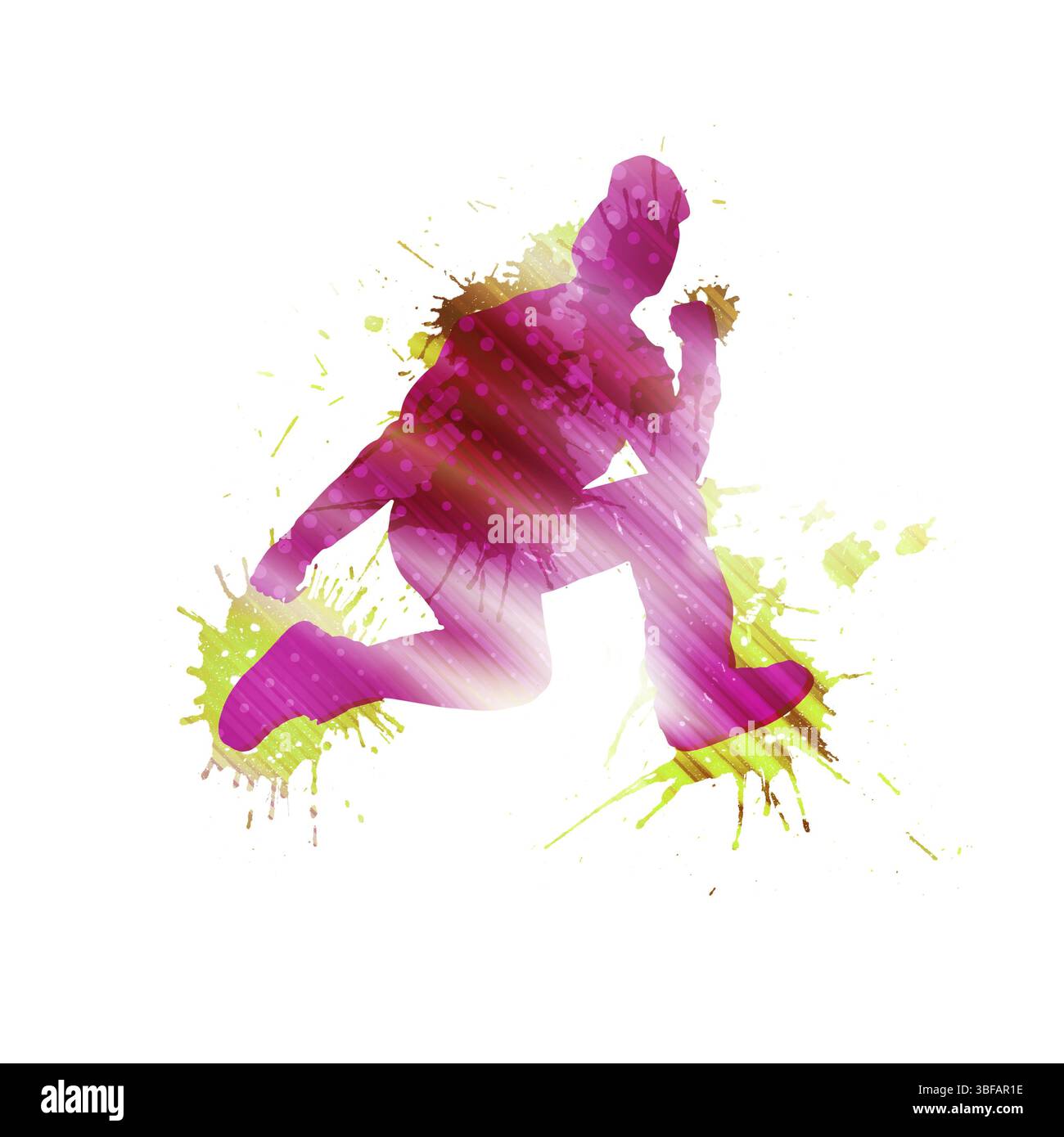 Colorful silhouette dancer in hi-res stock photography and images - Alamy