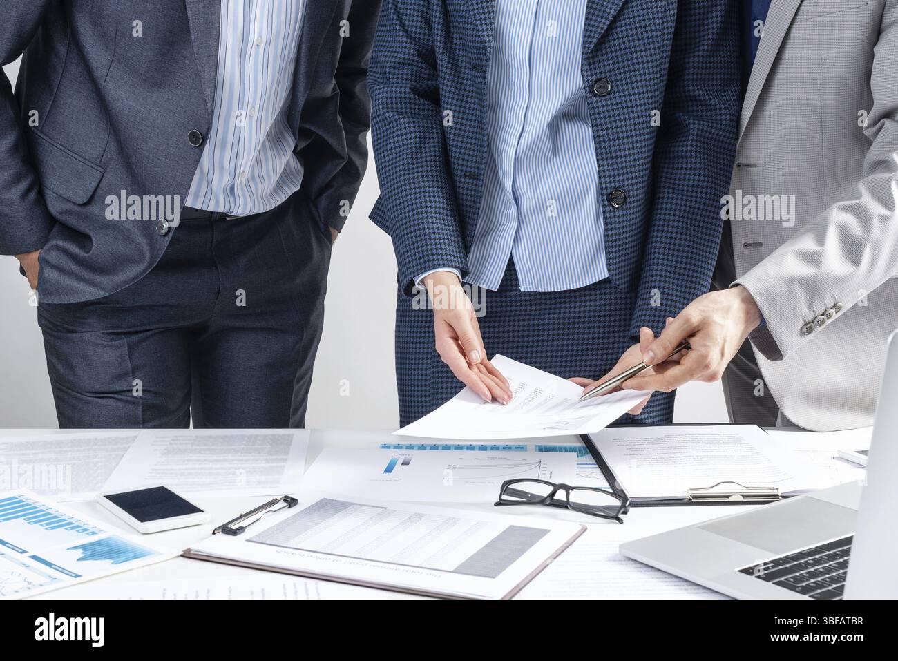 Corporate teamwork concept with businessmen. Business people meeting in ...