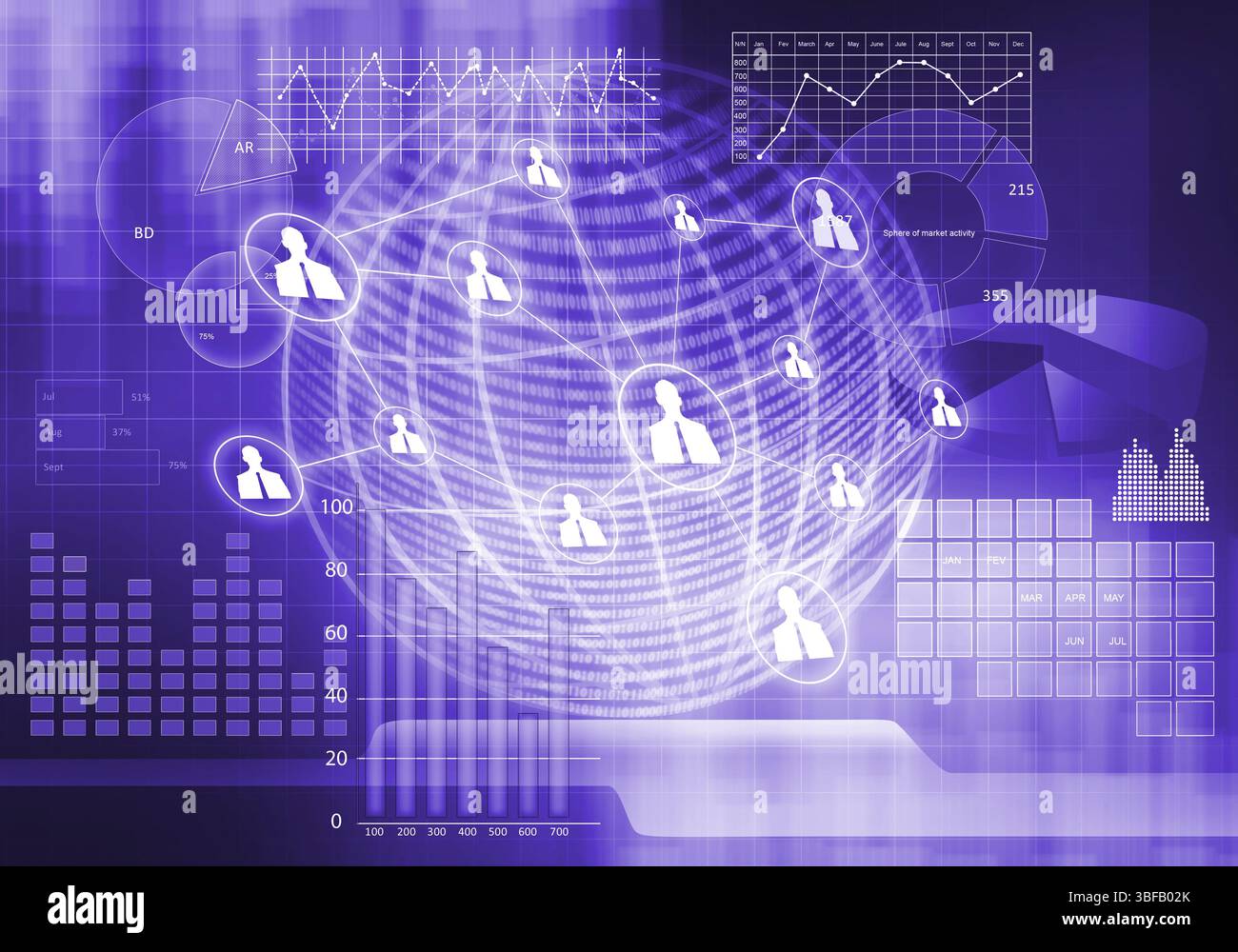 Background image with media diagrams and graphs hi-res stock ...