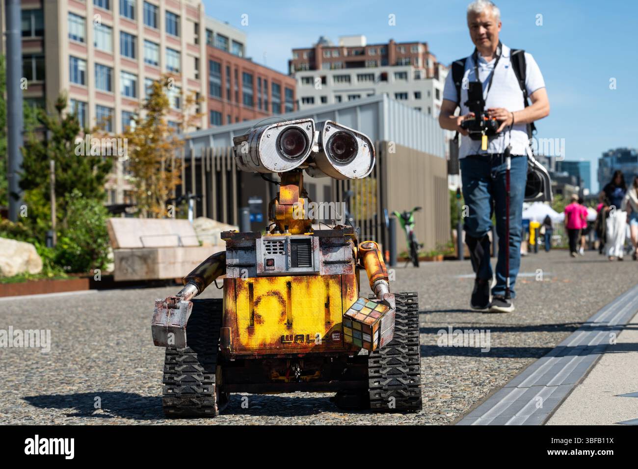 Seattle, USA. 28th May 2025. A remote controlled Wall-E robot on the ...