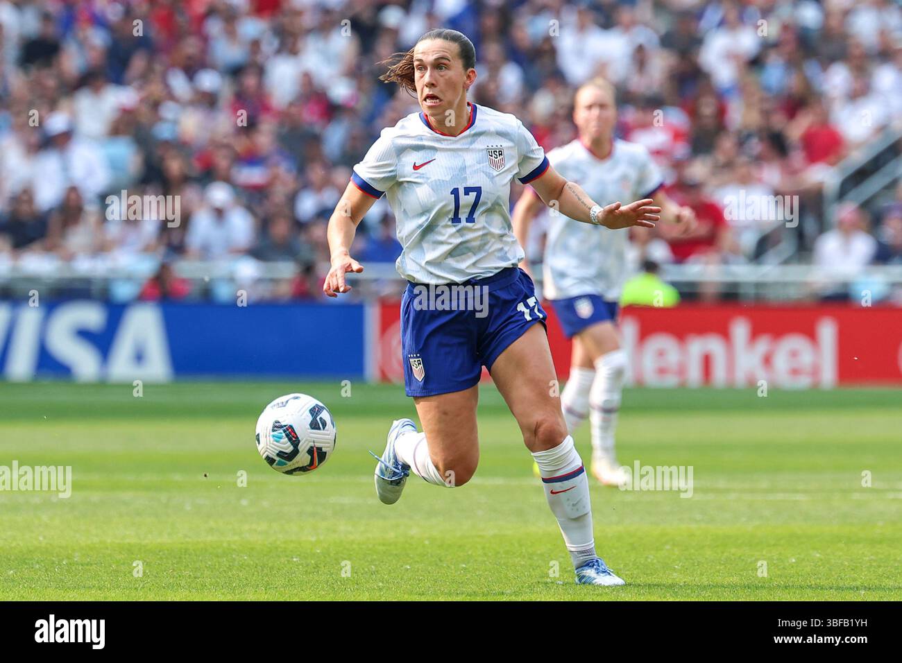 May 31st, 2025: Sam Coffey of the United States (17) handles the ball ...