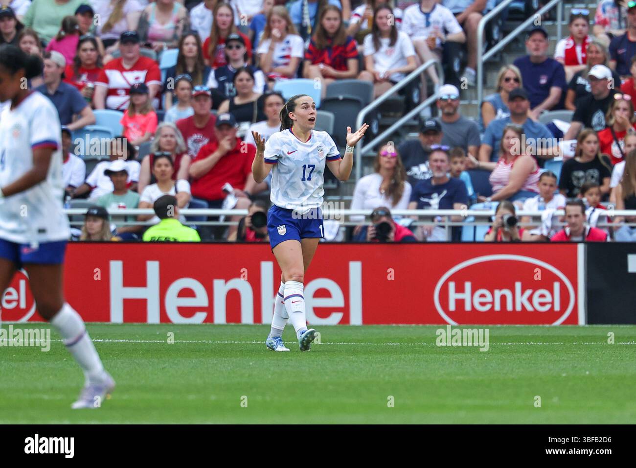 May 31st, 2025: Sam Coffey of the United States (17) reacts to a call ...