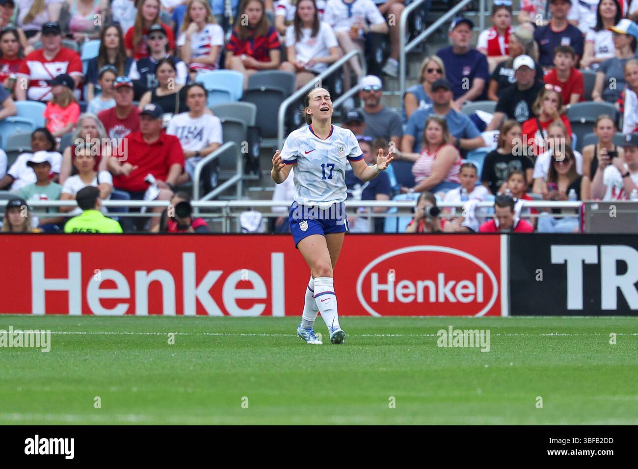 May 31st, 2025: Sam Coffey of the United States (17) reacts to a call ...