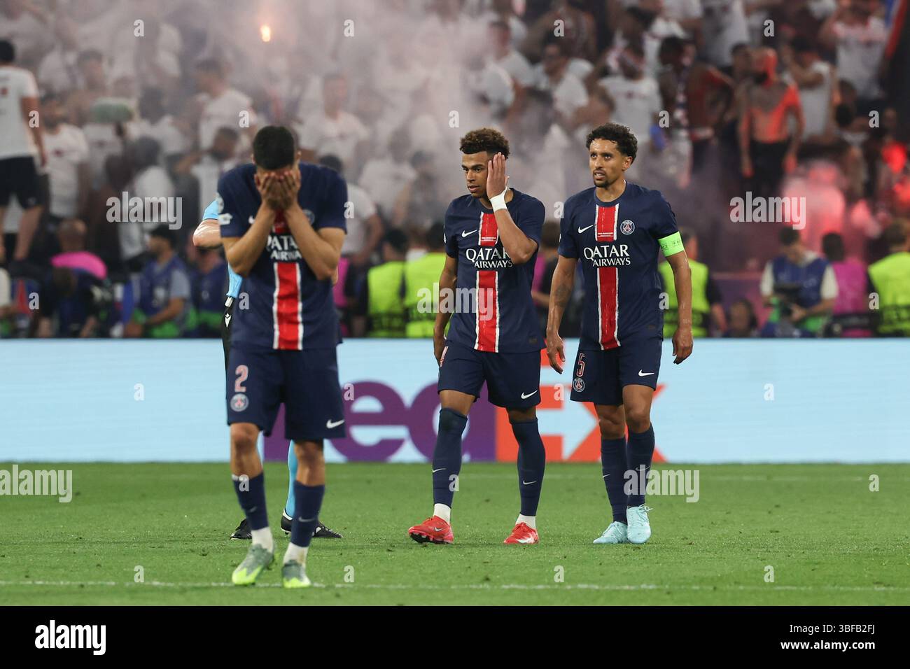PSG's Desire' Doue' celebrates after scoring a goal during the 2025 ...