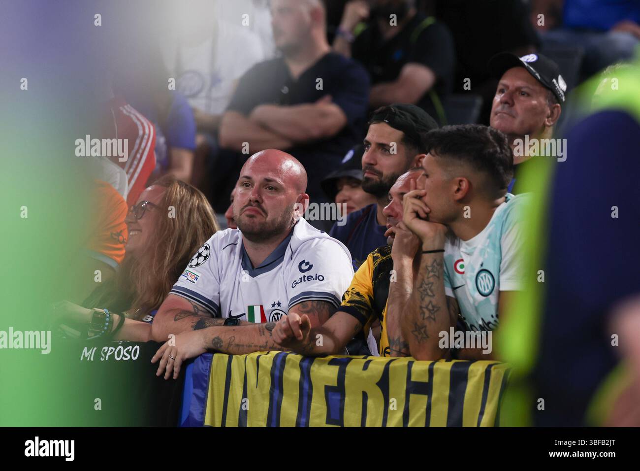 Disappointment of the Inter fans during the 2025 Soccer Champions ...