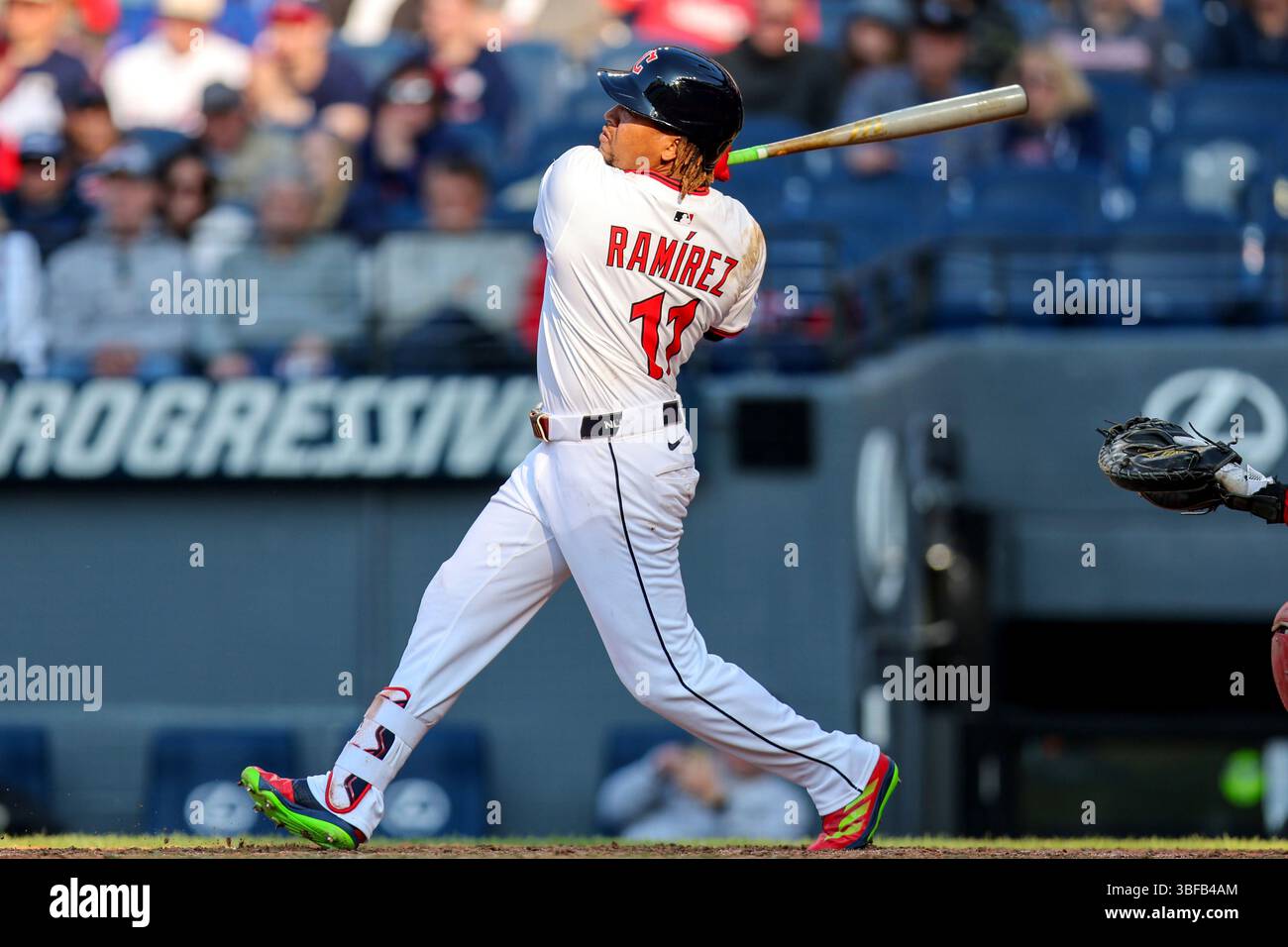CLEVELAND, OH - MAY 31: Cleveland Guardians third baseman Jose Ramirez ...