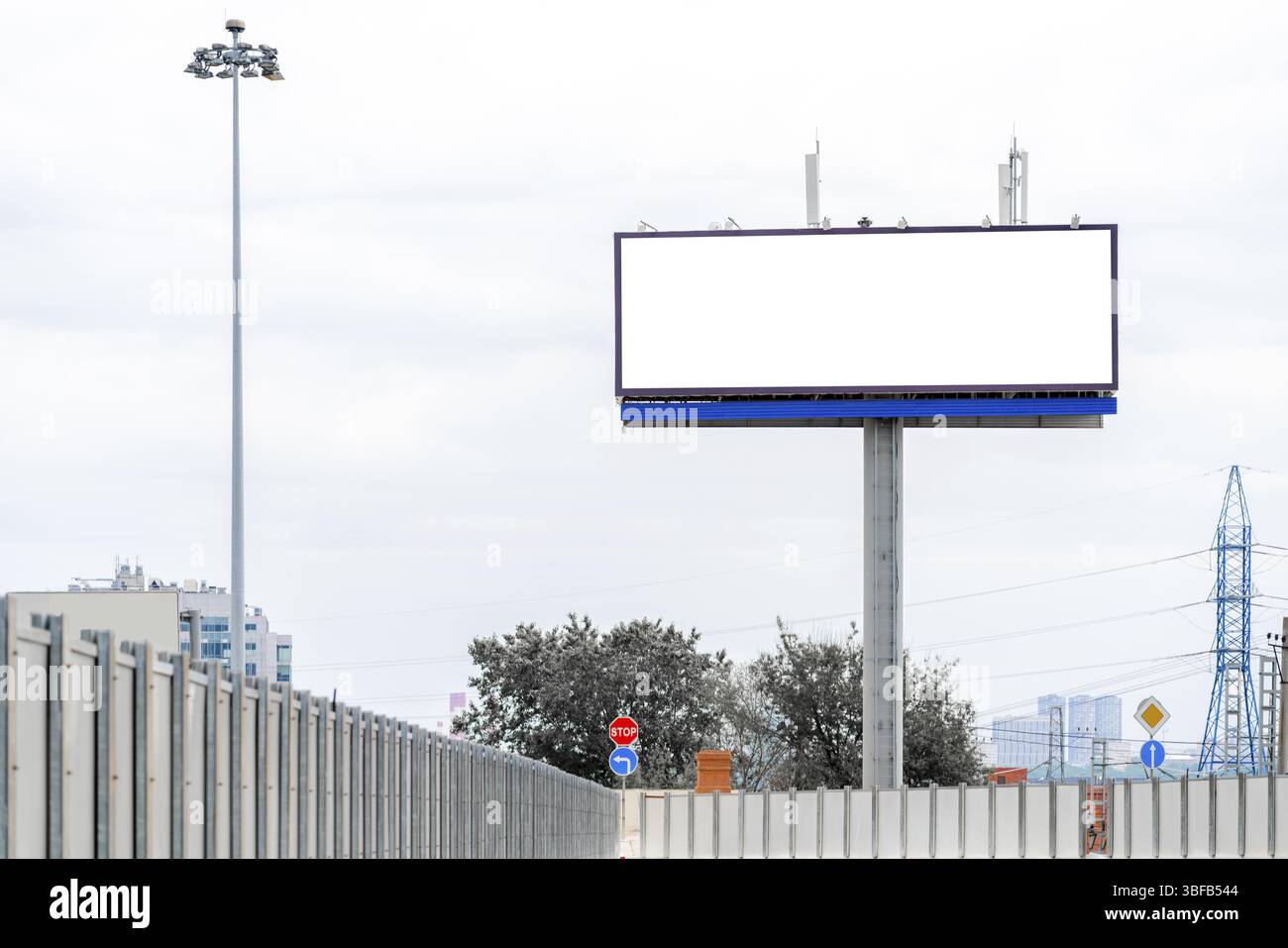 Billboard on the city street. Place for advertising Stock Photo - Alamy