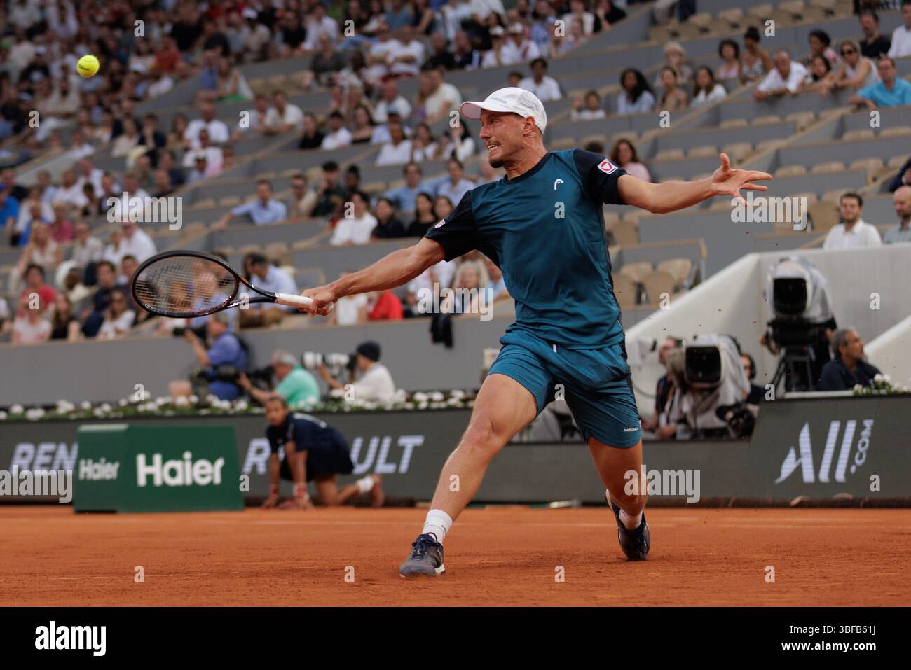 Filip Misolic of Austria during the Roland-Garros 2025, French Open ...