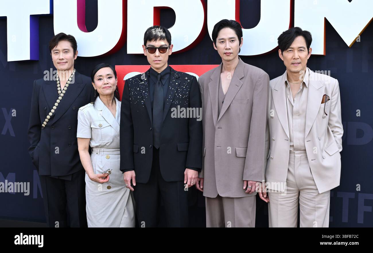 Los Angeles, USA. 31st May, 2025. Lee Byung Hun, Kang Ae-Sim, Choi ...