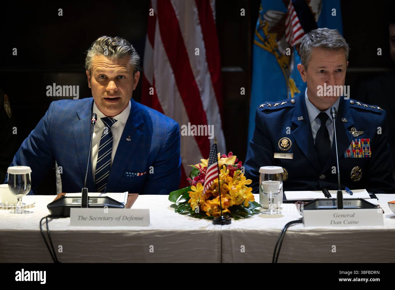 Secretary of Defense Pete Hegseth, alongside Chairman of the Joint ...