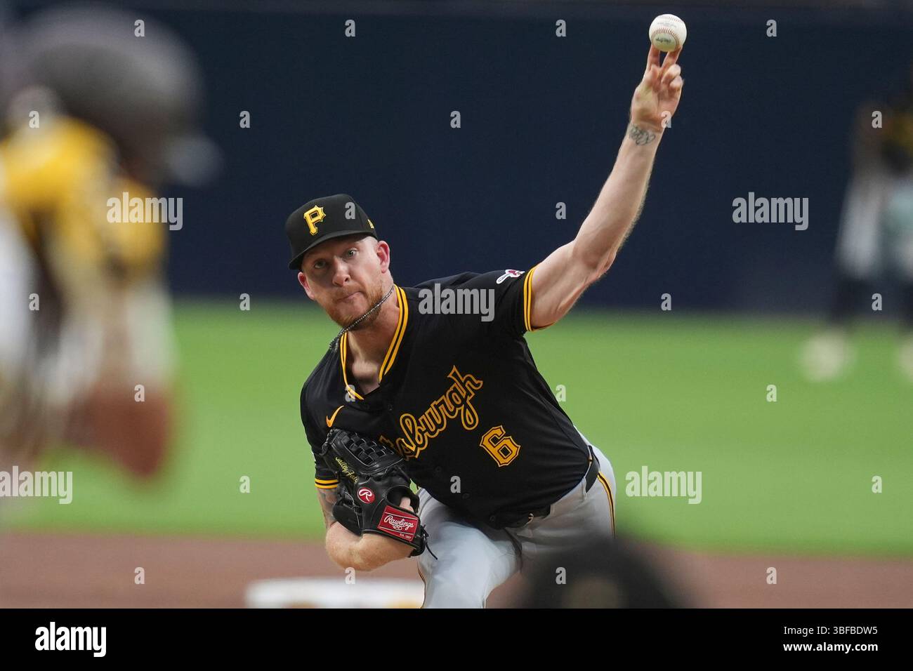 Pittsburgh Pirates starting pitcher Bailey Falter works against a San ...