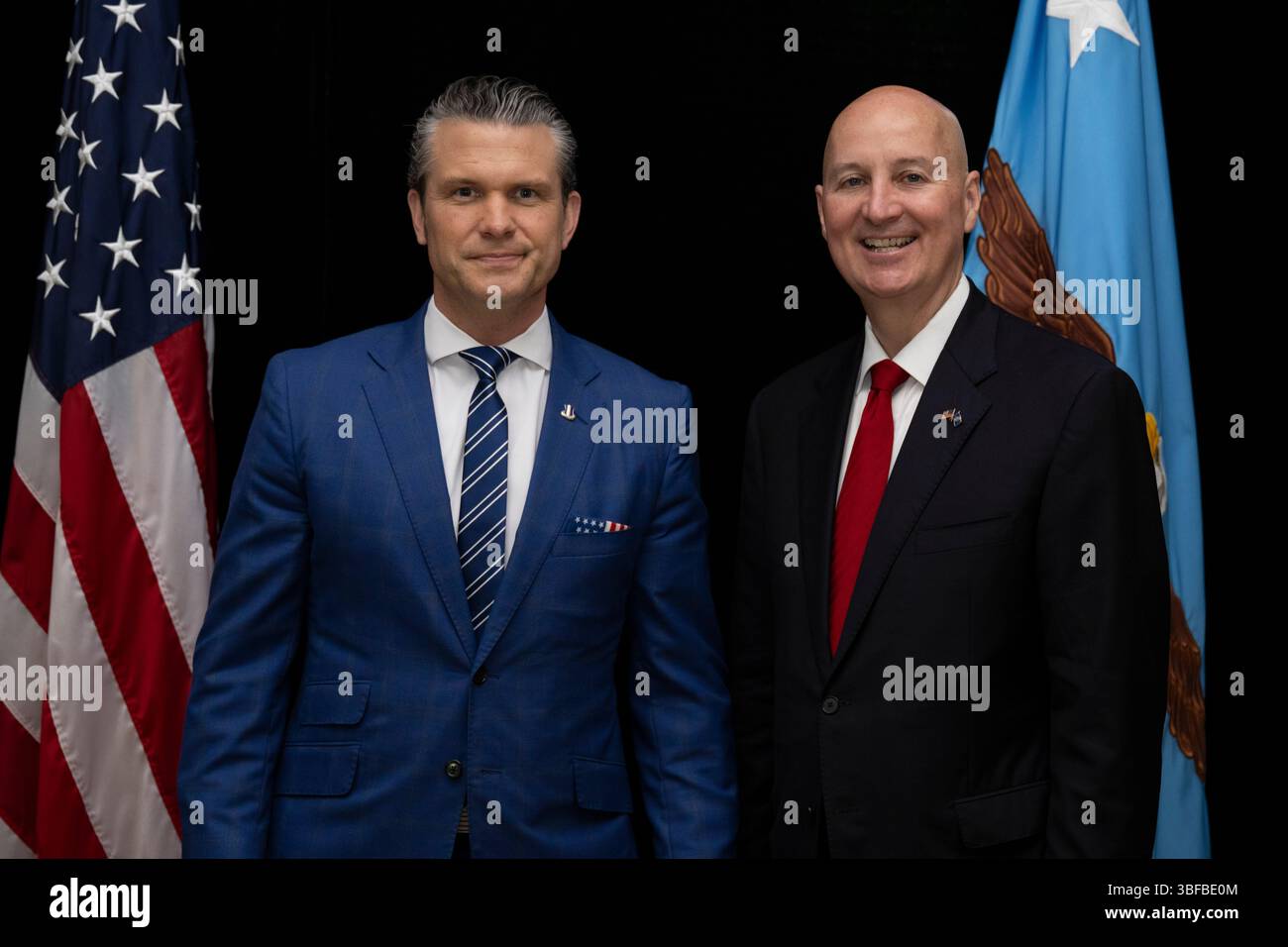 Secretary of Defense Pete Hegseth poses for a photo with Sen. Pete ...