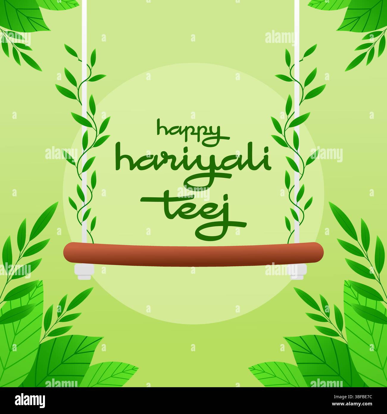 Happy Hariyali Teej festival illustration in gradient Stock Vector ...
