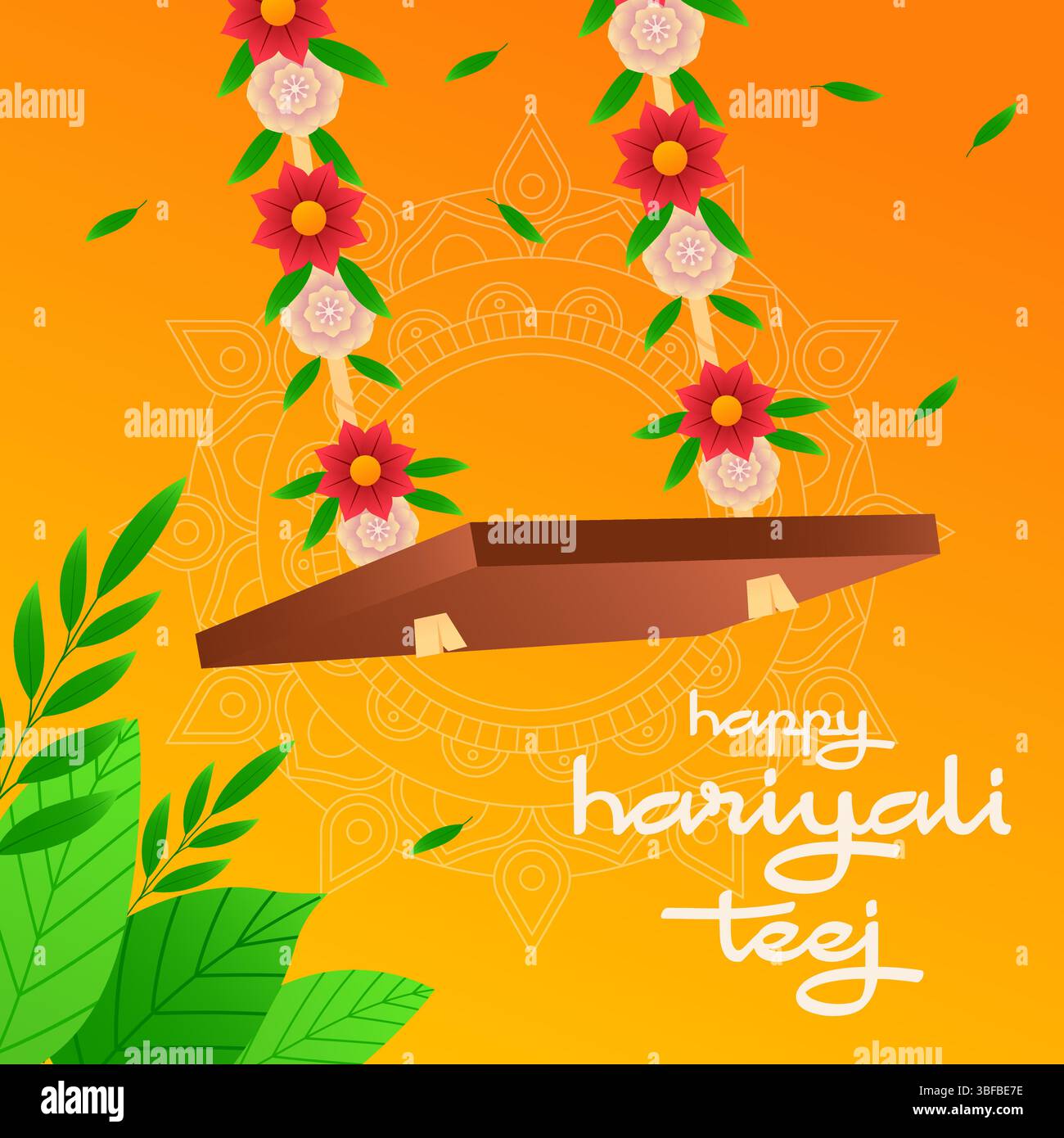 gradient design Happy Hariyali Teej festival illustration Stock Vector ...