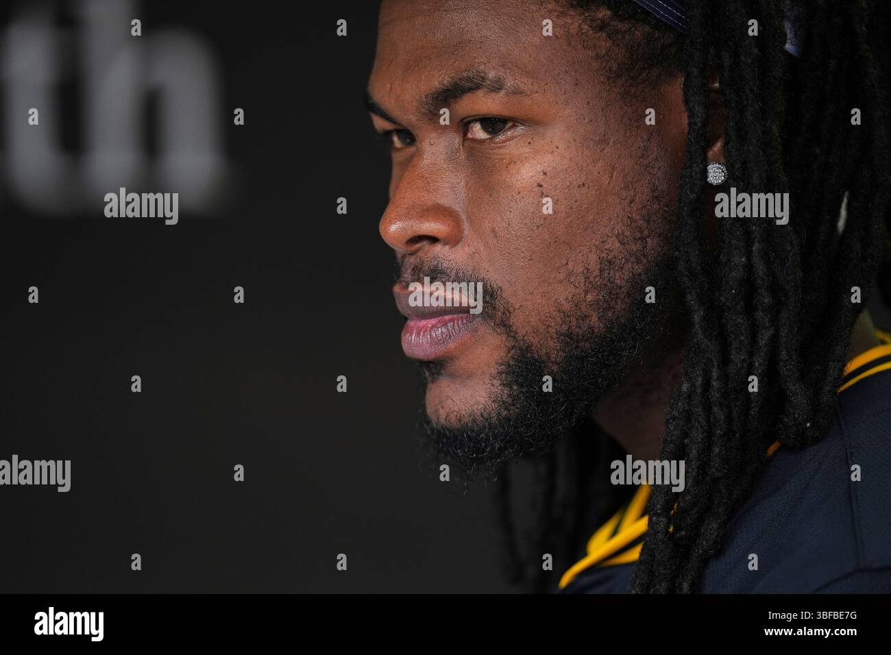 Pittsburgh Pirates' Oneil Cruz looks out from the dugout before ...