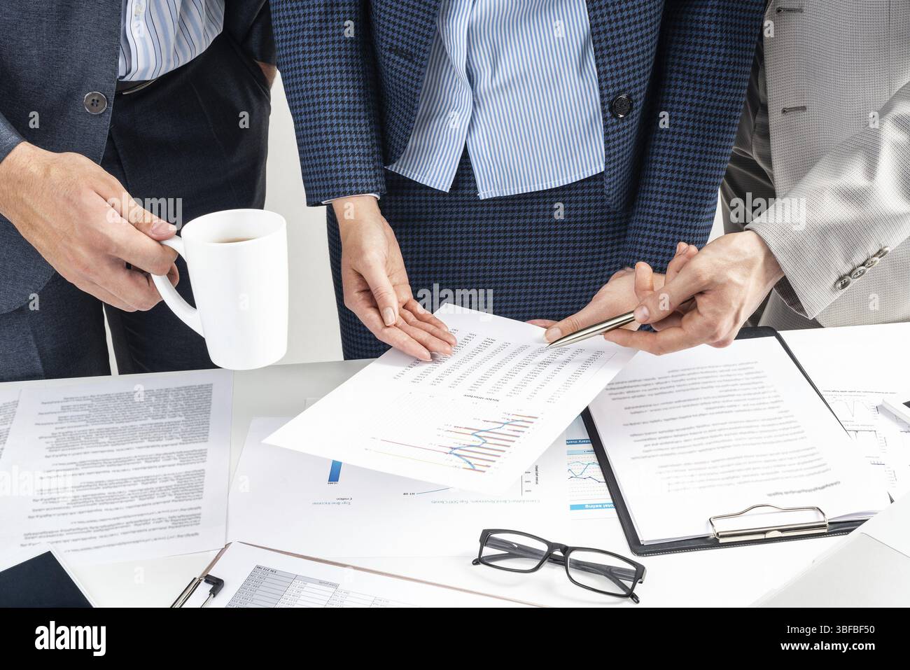 Group of people meeting in conference room. Business consultation and ...