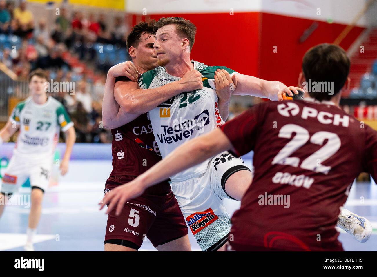 Erik PERSSON (FRISCH AUF! Goeppingen, #22) erzielt ein Tor, Aktion, Torwurf 1. VfL Potsdam (POT ...