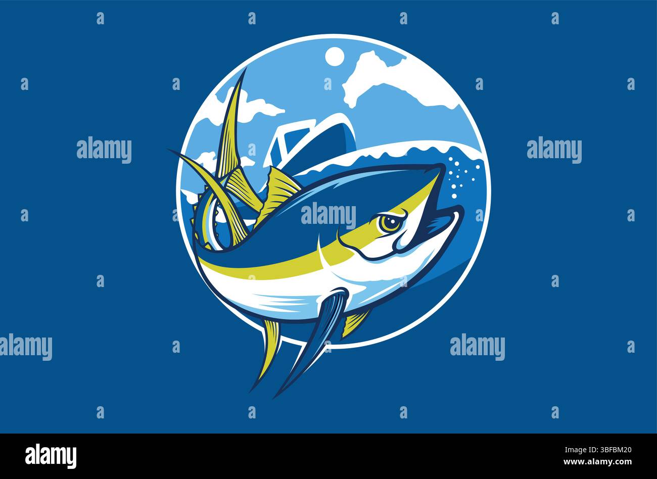 Yellowfin tuna Stock Vector Images - Alamy