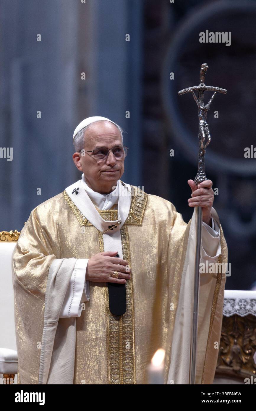 Vatican, Vatican. 31st May, 2025. Pope Leo XIV leads a Holy Mass with ...
