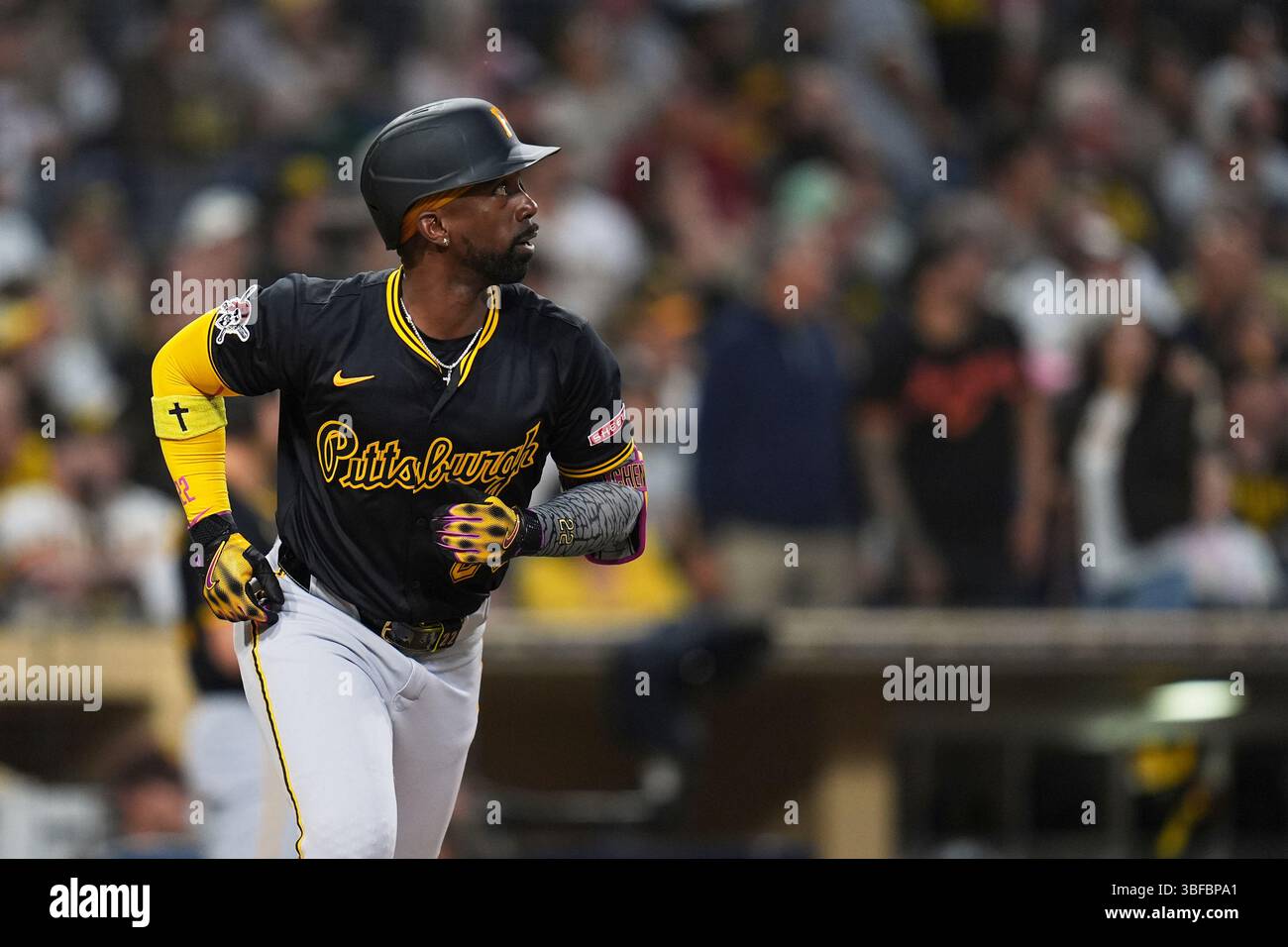 Pittsburgh Pirates' Andrew McCutchen watches his home run during the ...