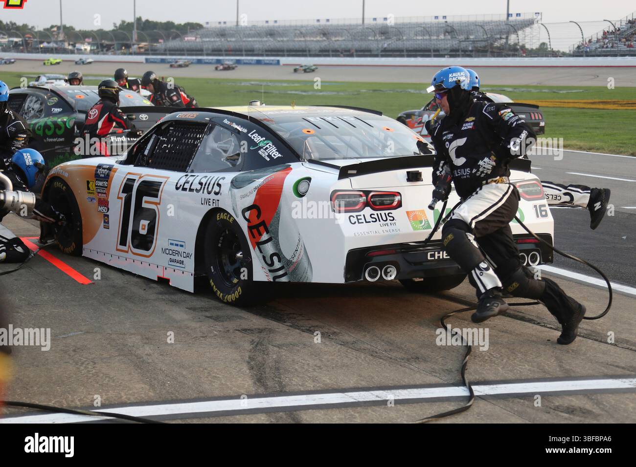 NASHVILLE, TN - MAY 31: The pit crew of Christian Eckes (#16 Kaulig ...