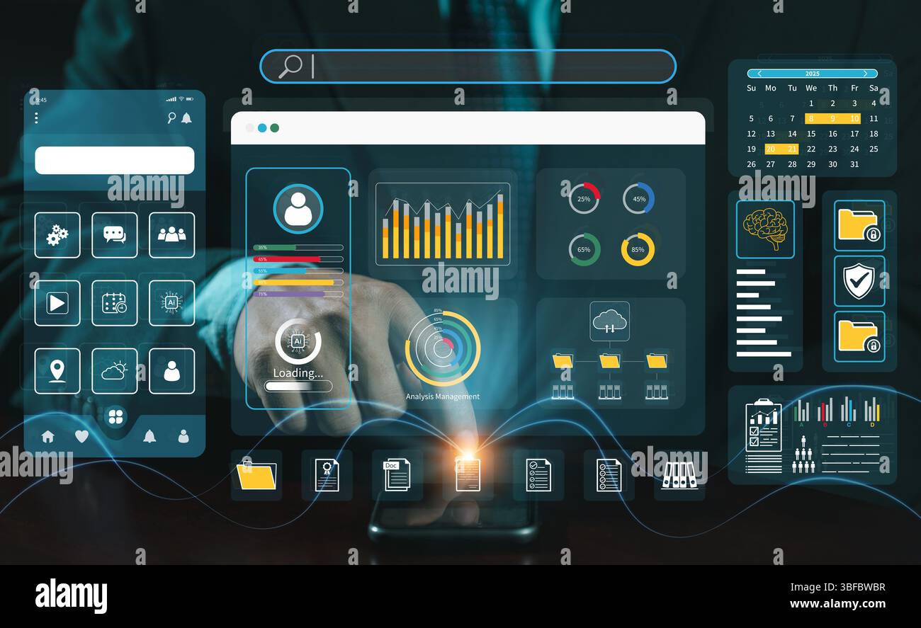 Process of creating an interface for a mobile app. User interface and ...