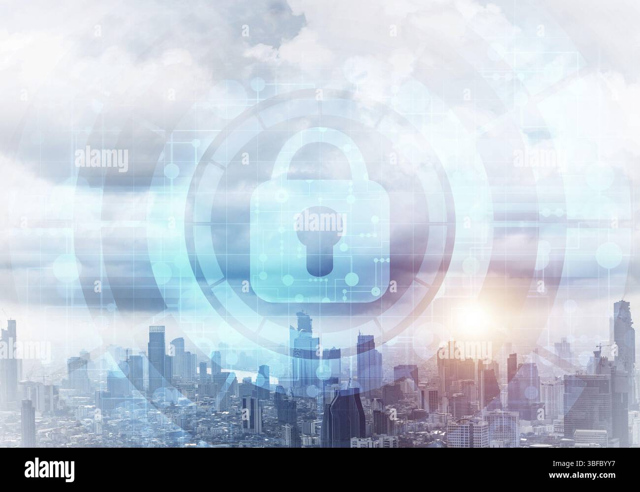 Cryptography and encryption algorithm concept. Risk management and ...