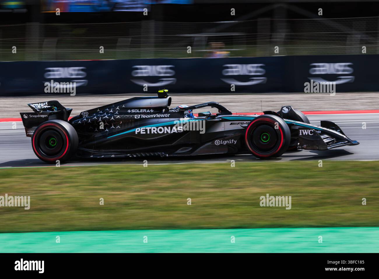 Barcelona, Spain. 31st May, 2025. Andrea Kimi Antonelli of Italy and ...