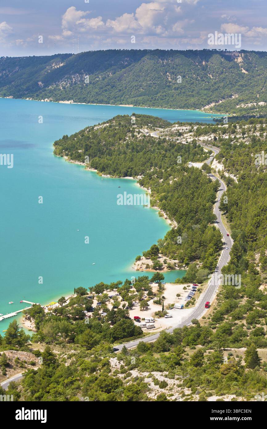 St croix lake les gorges du verdon provence france. top view Stock ...