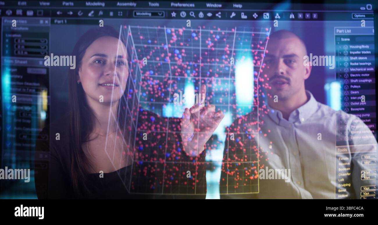 Digital Engineer Analyzing Big Data For Industrial Automation And AI ...