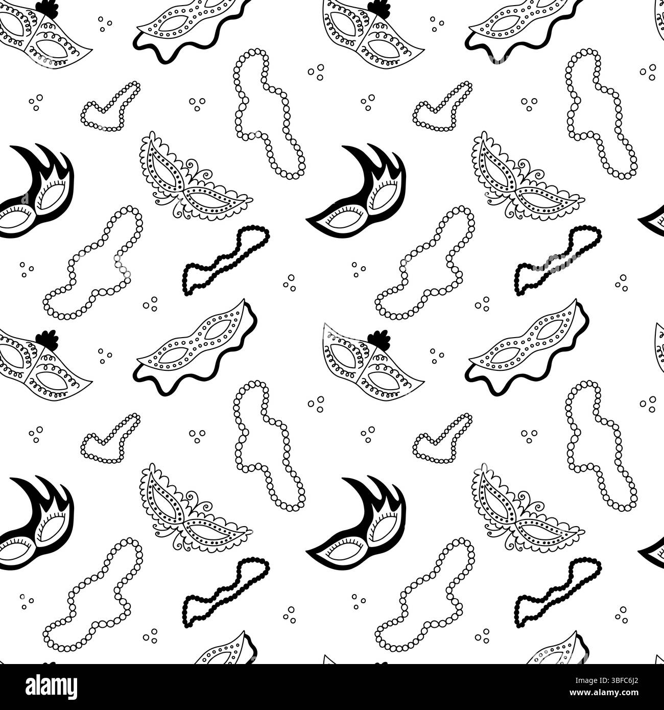 Pattern face mask Black and White Stock Photos & Images - Alamy