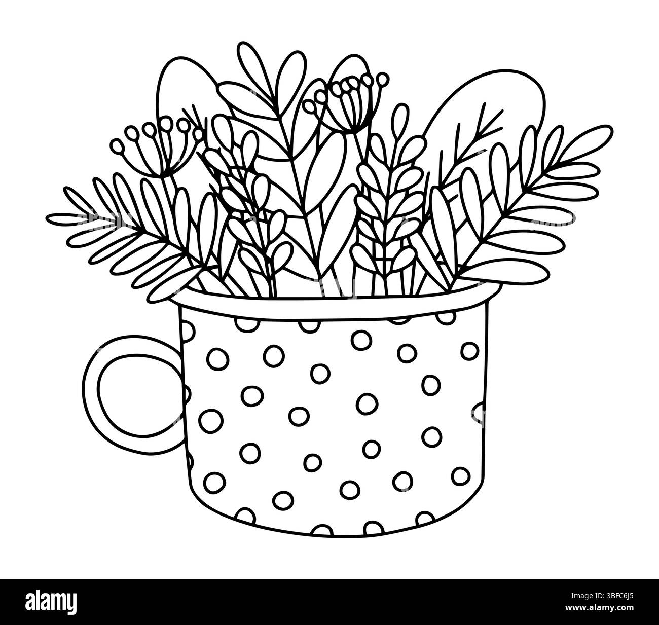 Cup floral Black and White Stock Photos & Images - Alamy